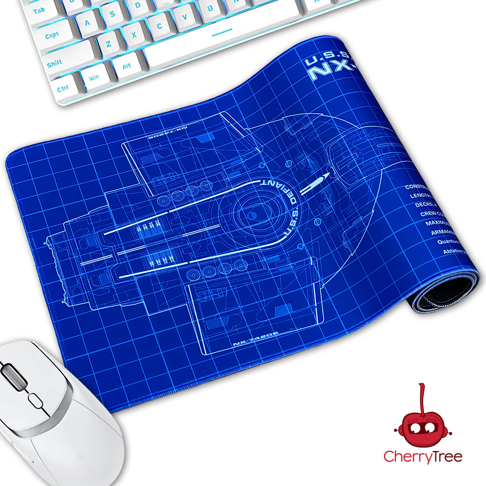 Star Trek DS9 Defiant Blueprint Large Gaming Mouse Pad – CherryTree Inc