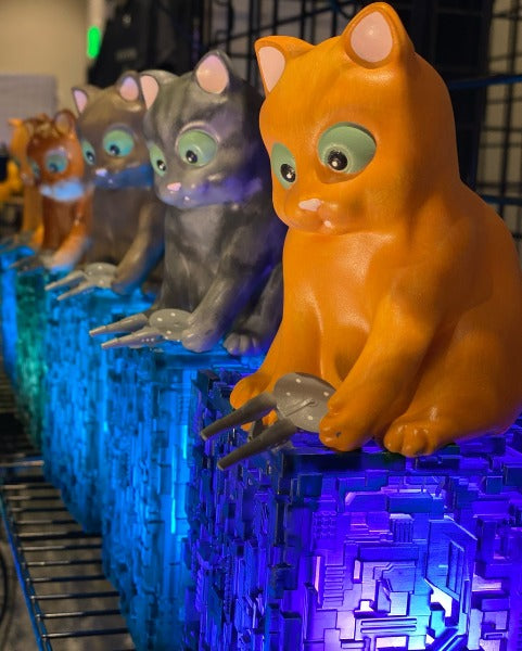 Borg Cat Statue 9.5" with RGB LED Lights – CherryTree Inc