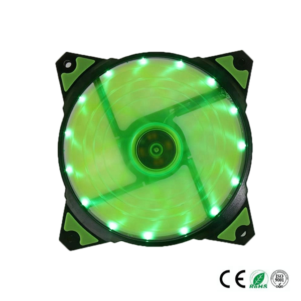 12cm LED (Green) Computer Case Fan - Brushless, Low Noise – CherryTree Inc